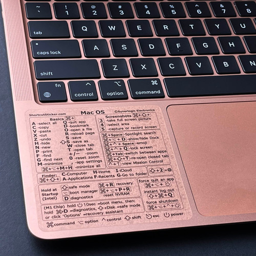 (M+Intel) Mac Os Shortcuts Vinyl Sticker (Compatible with any macOS ...
