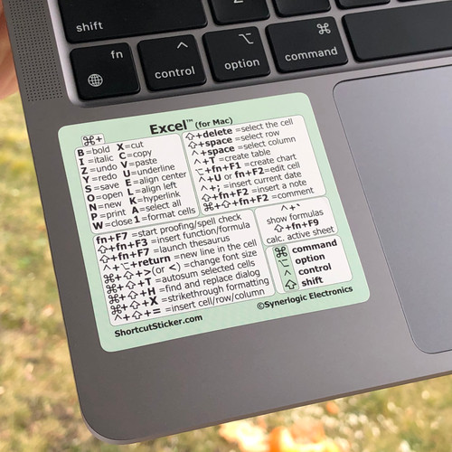 Microsoft Excel (for Mac) Vinyl Shortcut Sticker | Shortcut Stickers