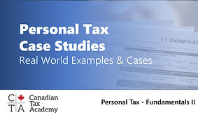 Personal Tax | Canadian Tax Academy