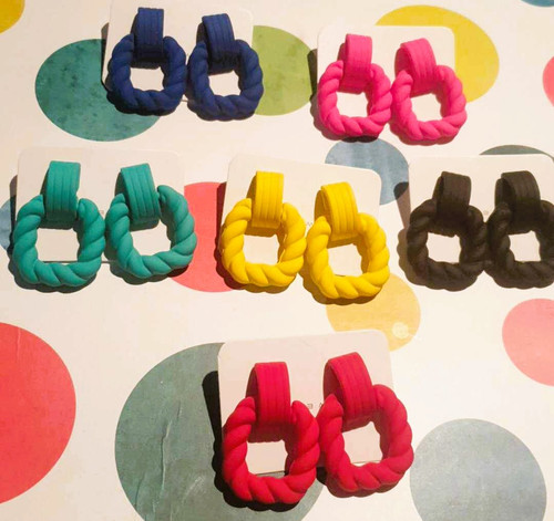 Retro Rope Dangle Earrings | LouLou's Creations