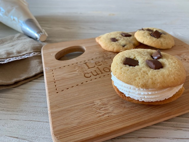 Cookies coeur chocolat chantilly