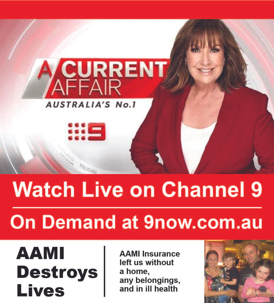 Watch A Current Affair on Saturday 12 March at 7pm to see interview