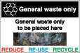 General Waste only Sign/Sticker | Safety Sign Centre