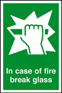 Break Glass Sign/Sticker | safetysigncentre