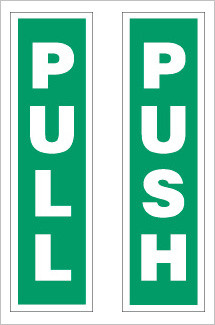Push Pull Pair Signs/Sticker | safetysigncentre