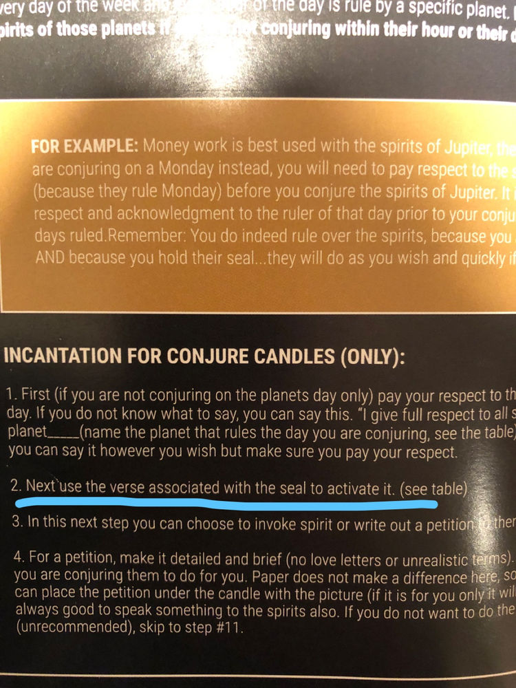 Need a little help. this is my first time conjuring and I want to get ...