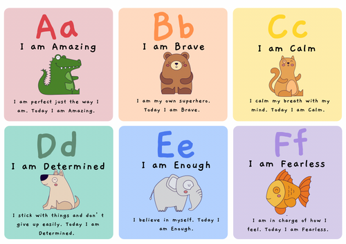 A-Z Growth Mindset Cards (PDF download) | Wellness for kids