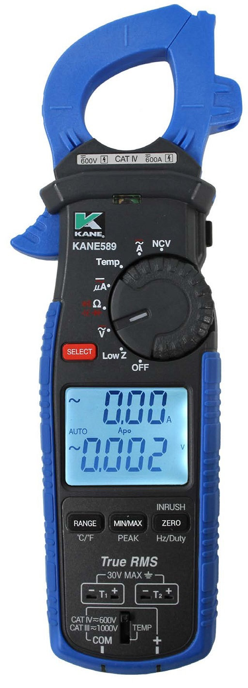 KANE589 - 600A True-RMS Dual Display Clamp Meter w/ DC Amps ...