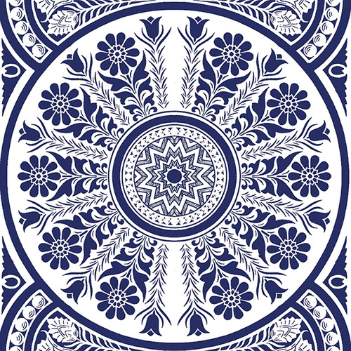 1781 - 2 Royal Blue Pattern 2 | Circa Art Tile
