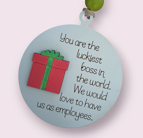 "You're the Luckiest Boss/Employee in the World” Ornament - Fun ...