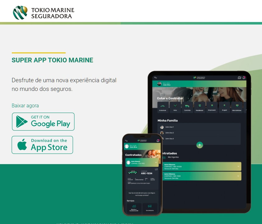 Atenção Segurado, Instale o Novo Aplicativo Tokio Marine