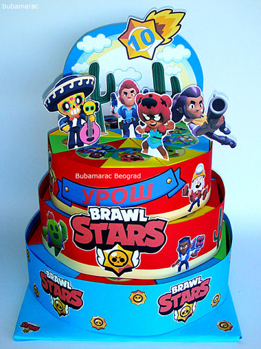 Brawl Stars torta od kartona - Bubamarac Beograd