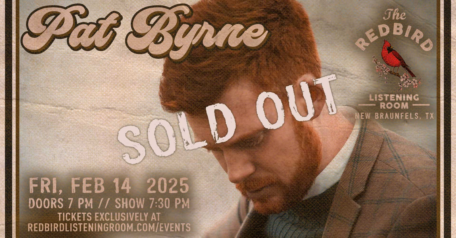 Pat Byrne @ The Redbird - 7:30 pm | TheRedbirdNBTX