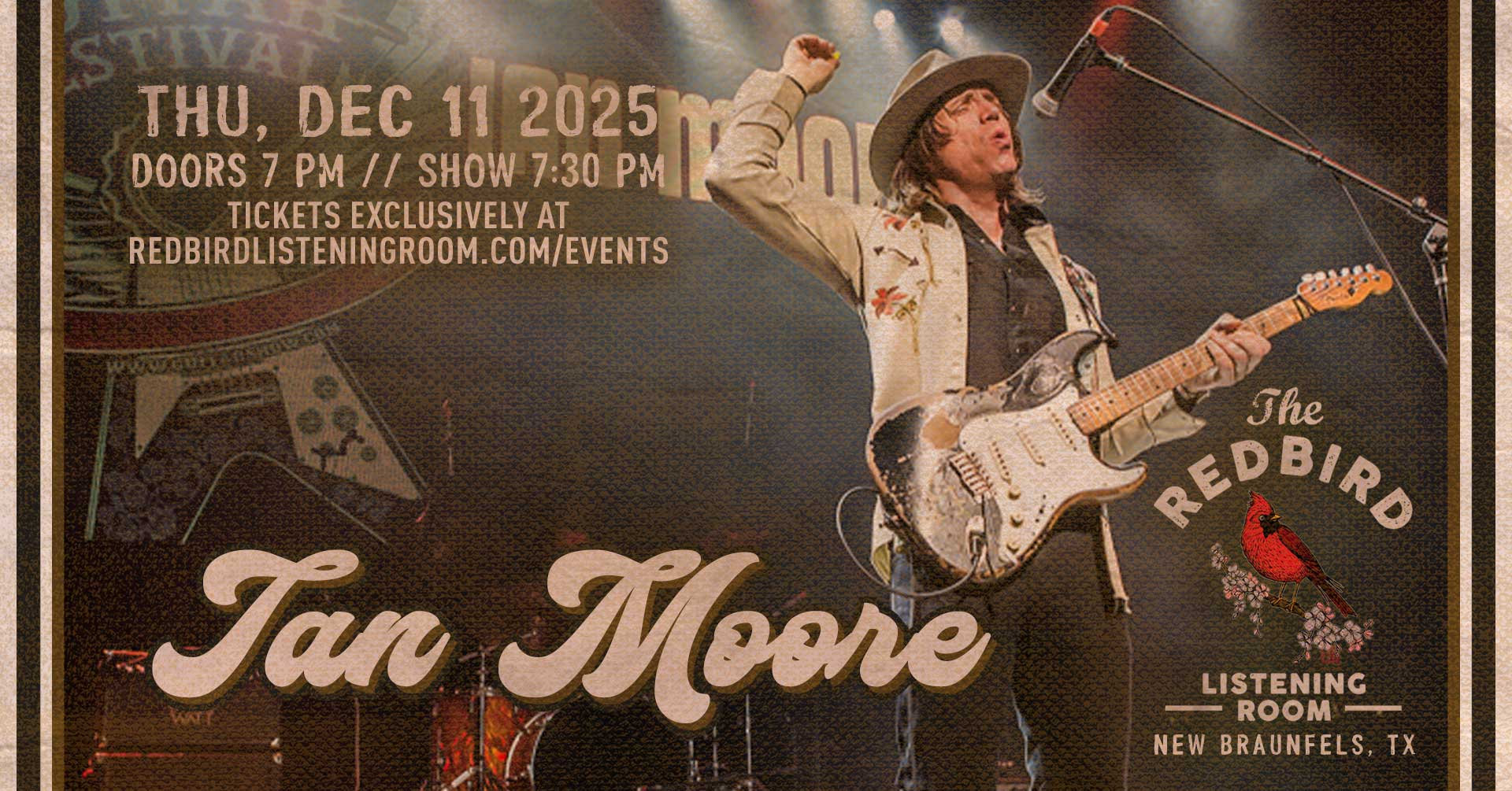 Ian Moore @ The Redbird - 7:30 pm | TheRedbirdNBTX