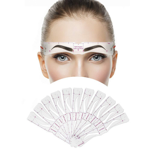 12Pcs/set Reusable Eyebrow Stencil Set Easy DIY Eyebrow Mapping ...