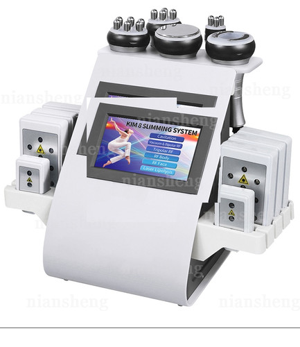 40K Ultrasonic 6 in 1 Lipolysis Cavitation System RF Lipo Laser ...