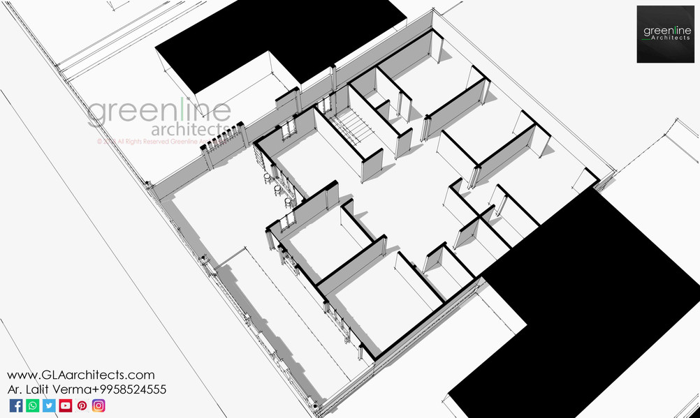45X65 Feet House Design | greenline architects | GLA