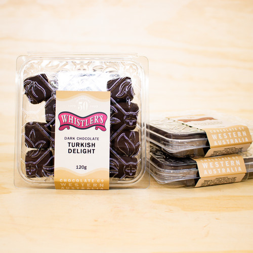 Dark Chocolate Turkish Delight 120g | Whistler's Chocolate