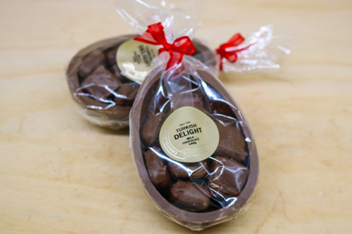 Half Milk Turkish Delight Easter Egg 180g | Whistler's Chocolate