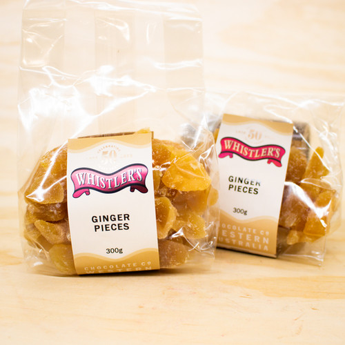 Raw Ginger Pieces 300g | Whistler's Chocolate