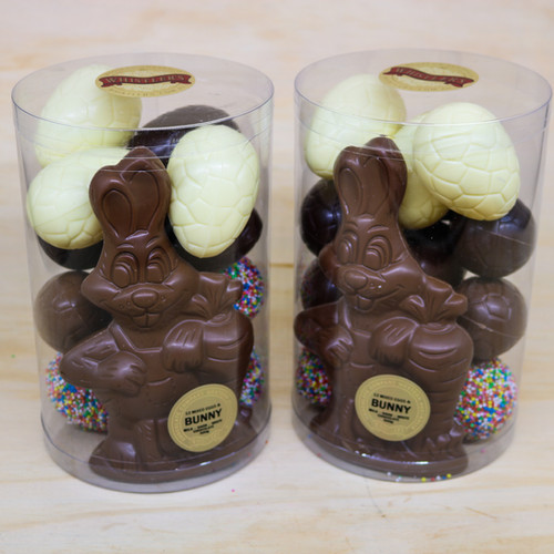 12 Mixed Easter Eggs with Milk Chocolate Carrot Bunny 500g | Whistler's ...