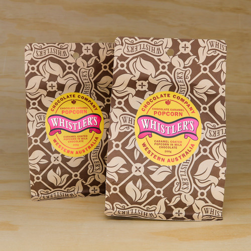 Dusted Chocolate Caramel Popcorn 200g | Whistler's Chocolate