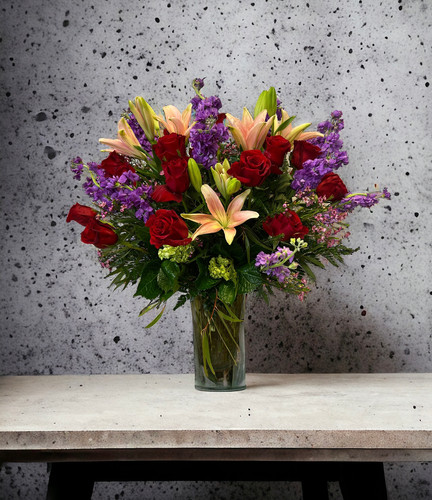 2 Dozen Red Roses with mixed flowers | BowKay Designs | Local Flower ...