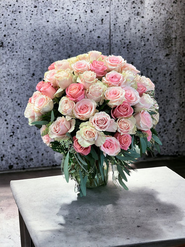 75 Stem Assorted Pink Roses | BowKay Designs | Local Flower Delivery in ...