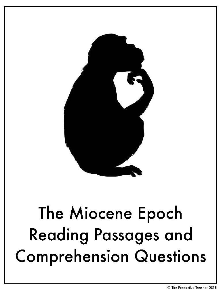 A Brief Overview of the Miocene Epoch for Middle School Science Classes