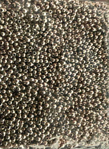 3mm Round Metallic Silver Pearls | Shop Boleks