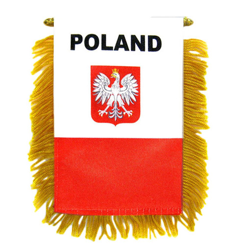 Polish Flag, 4"x6" Mini Banner | Polish Pride of MI