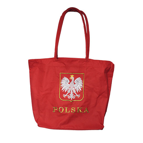 Polish Tote Bag, Red with Eagle | Polish Pride of MI