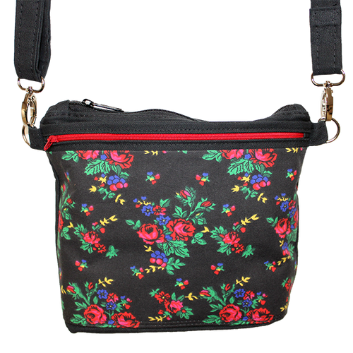 Polish Purse, Black Krakowiak Pattern w/ Black Canvas | Polish Pride of MI