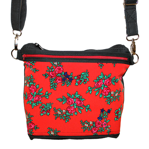 Polish Purse, Black Canvas w/ Red Krakowiak Pattern | Polish Pride of MI