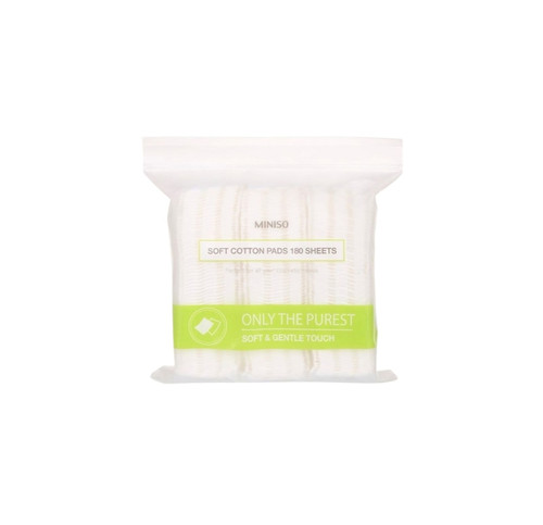MINISO Soft Cotton Pads 180 Sheets (White) | GOPI