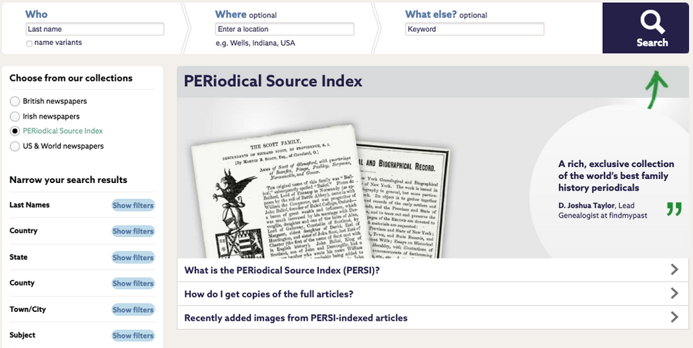 PERSI - Not just for US Records