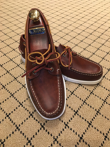 Sebago Portland Waxed Boat Shoe-Brown | jaldenclothiers