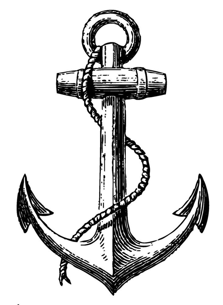 Anchor clip art, Anchor illustration, Vintage nautical