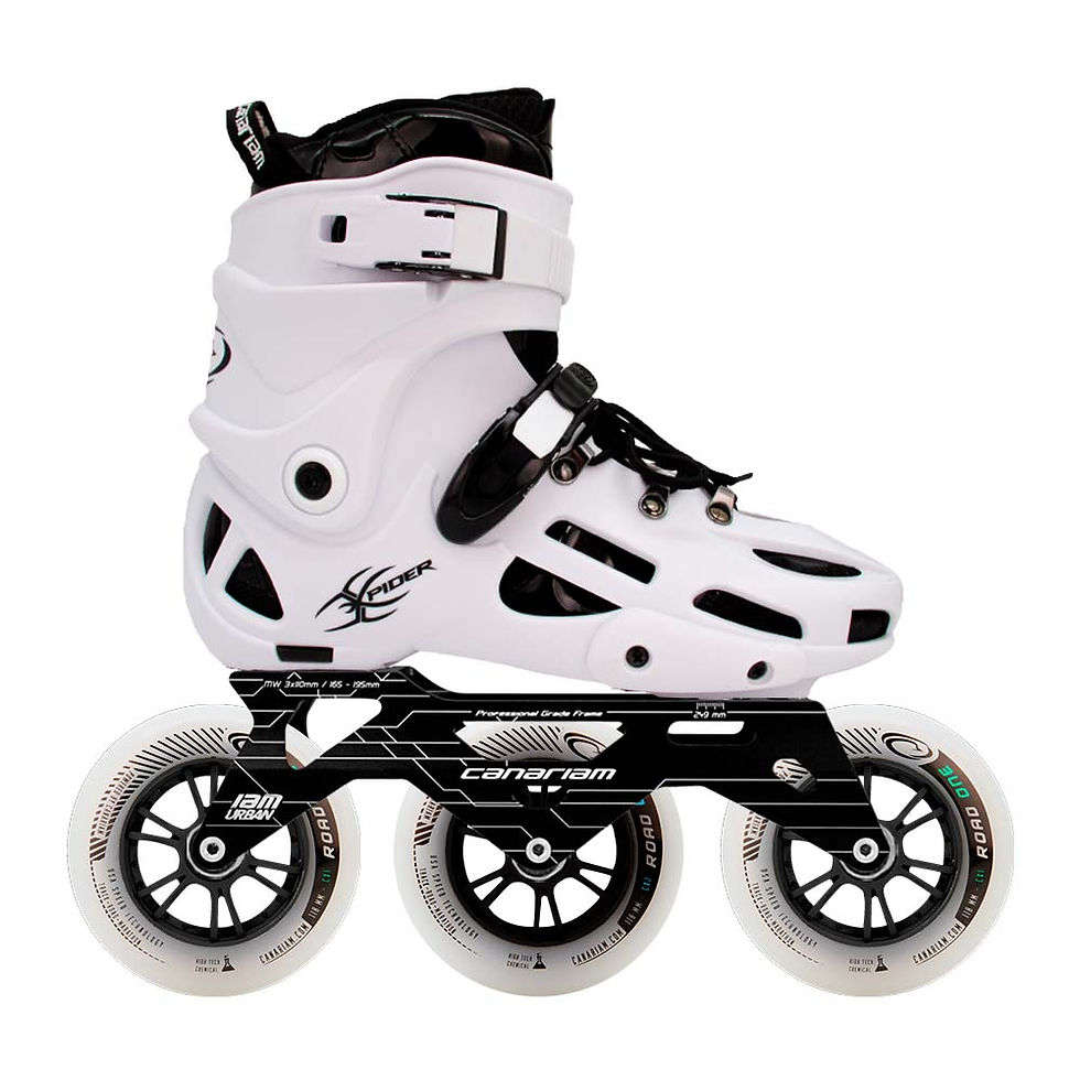 Patines Canariam Xpider Blanco Chasis Rex 3x110mm | Skatestar