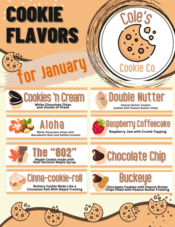 Cookie Flavors | Cole's Cookie Co.