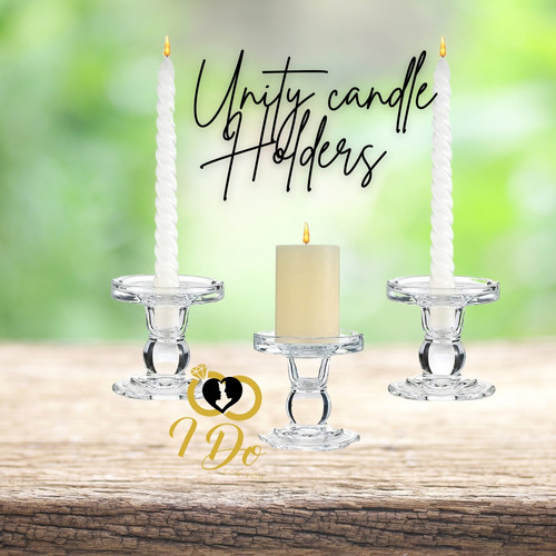 Glass Unity candle holders 3 pcs. | I DO FOR YOU