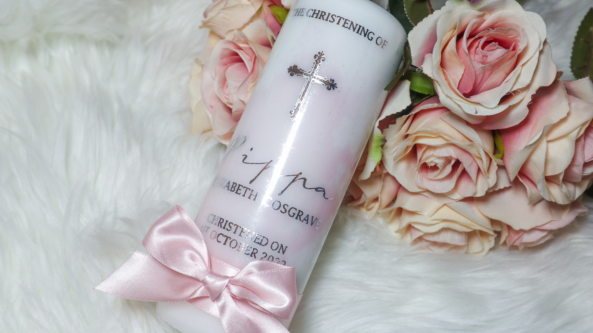 Personalised Christening Candles | Made in Ireland | I DO FOR YOU | Dublin