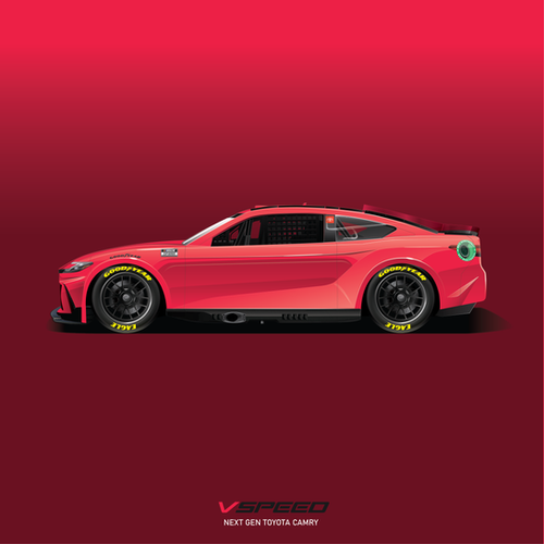 2024 Toyota Camry NASCAR Side View Template | VSPEED