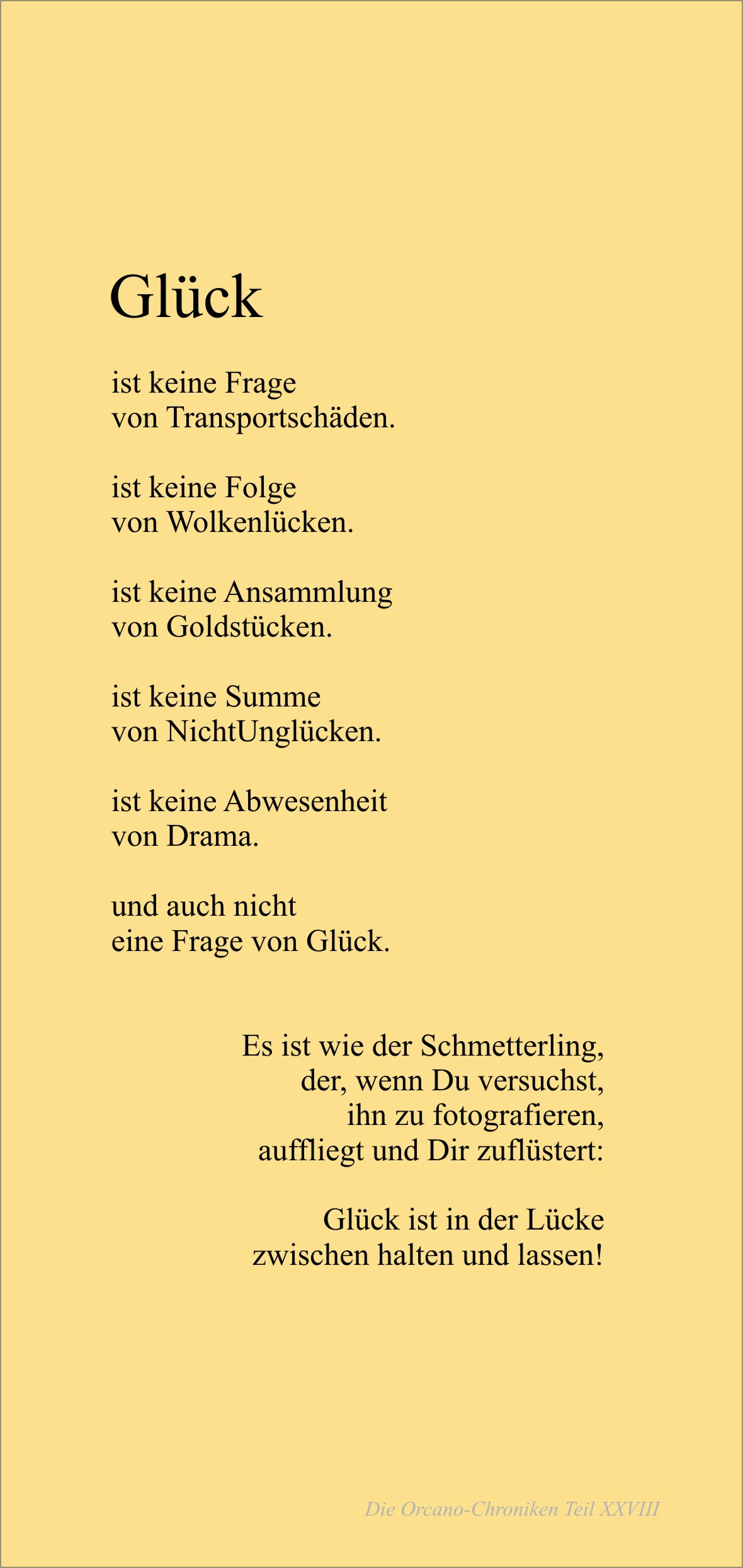 Gedichte Glück | Menschlich bleiben