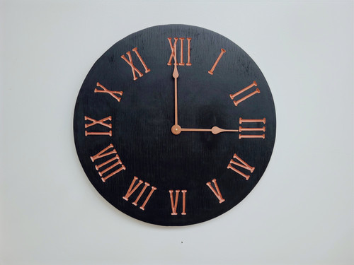 23-inch Black/Cooper Clock | Silverado Wooden Sig