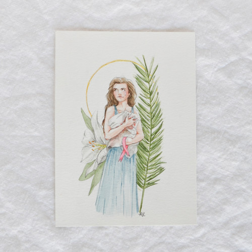 St. Agatha -Original Watercolor Painting | Ardent by Rosalie