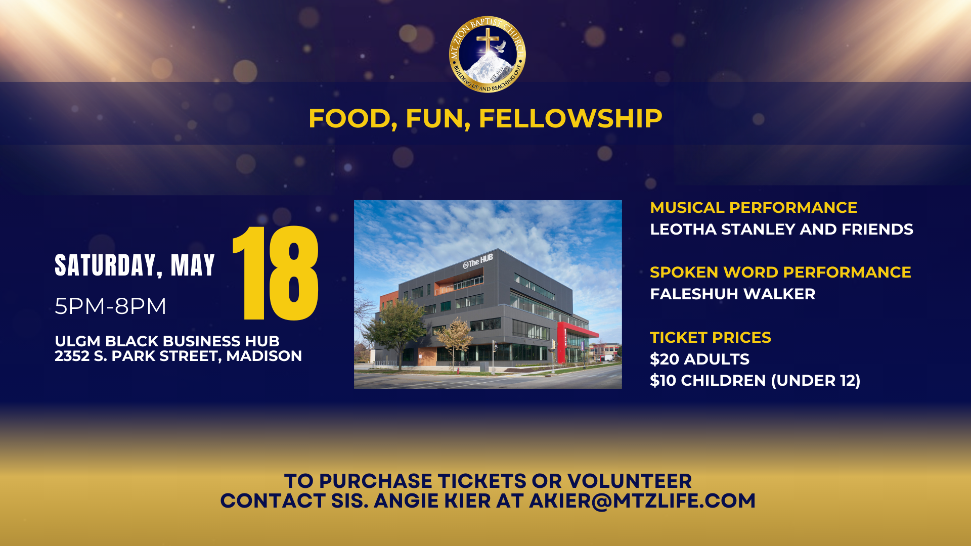 Food, Fun & Fellowship at the HUB | MT. ZION