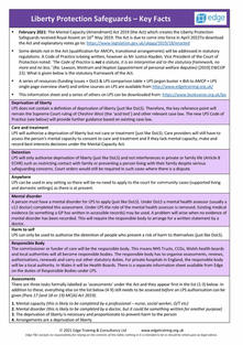 Liberty Protection Safeguards information | BooksWise Publications