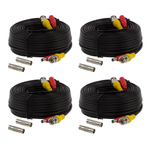 InstallerCCTV 100ft BNC Video Power Cable with Connectors 4 packs ...