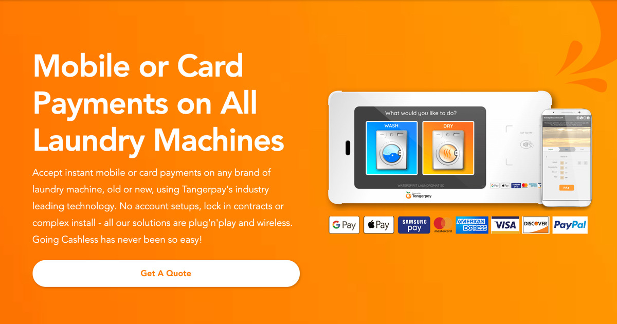 Cashless Payments for Laundromats | Tangerpay